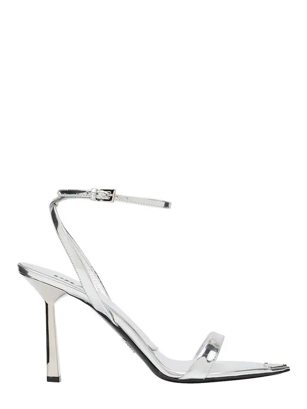Prada Leather Ankle-strap Sandals - Gray