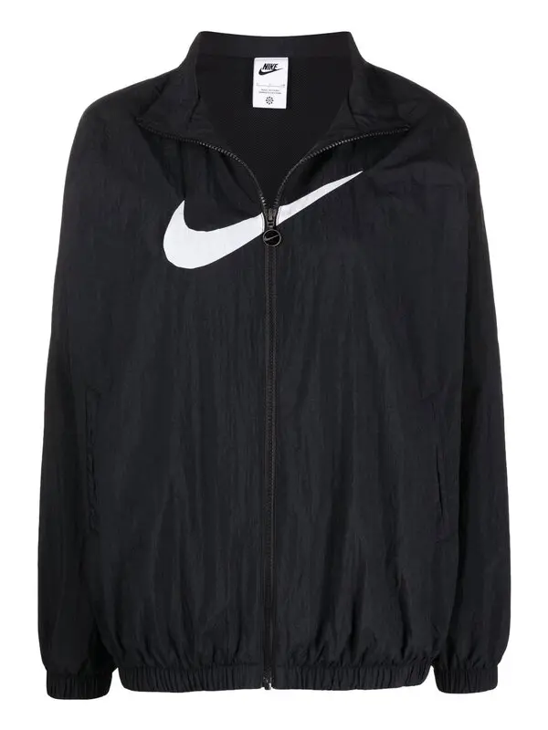 Nike Swoosh Logo High-neck Jacket - Black