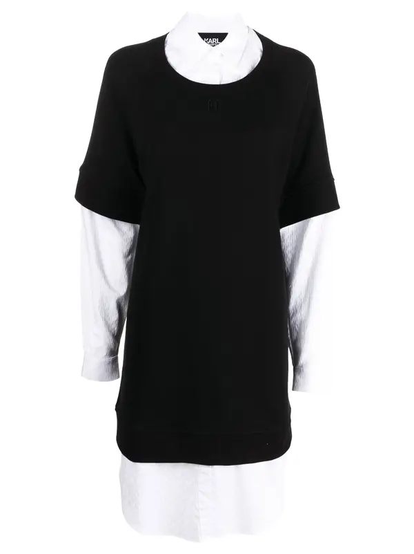 Karl Lagerfeld Layered Shirt Dress - Black