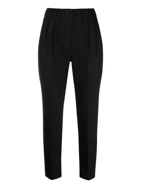 Brunello Cucinelli Straight-leg Cropped Trousers - Black