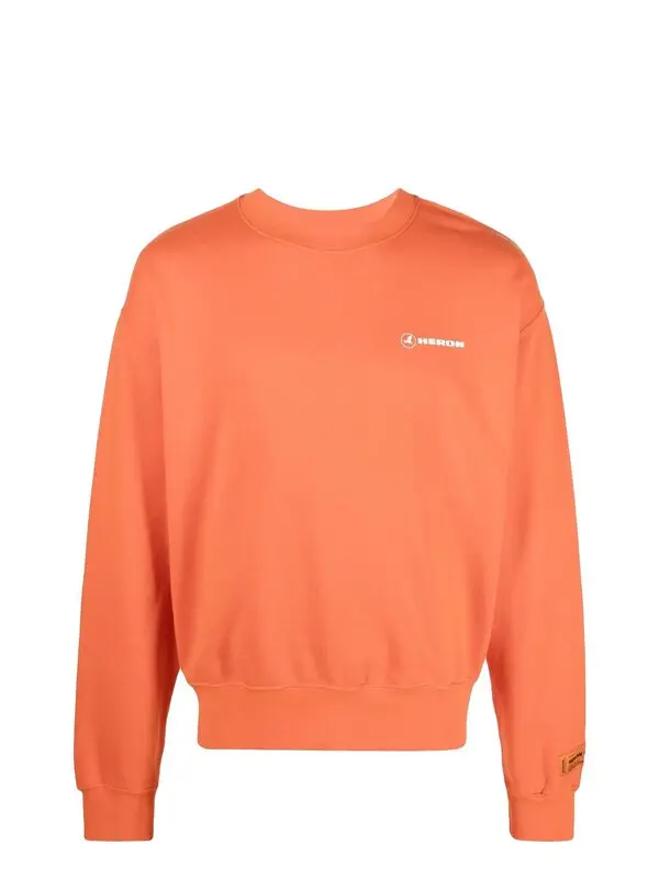 Heron Preston Logo-print Organic Cotton Sweatshirt - Orange