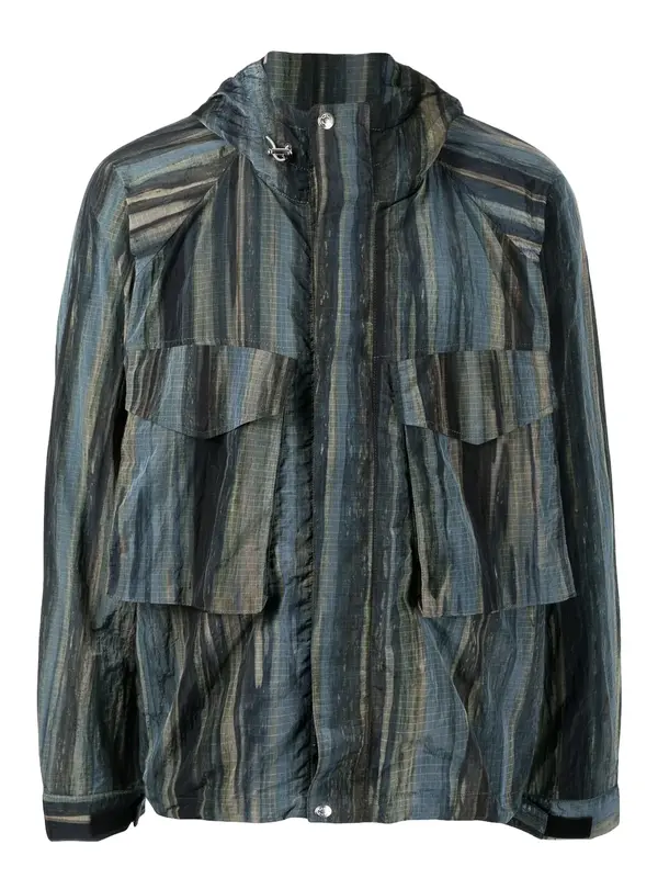 Paul Smith Woodland-print Hooded Jacket - Blue