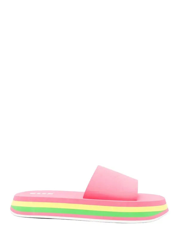 MSGM Rainbow Sole Open-toe Sandals - Pink