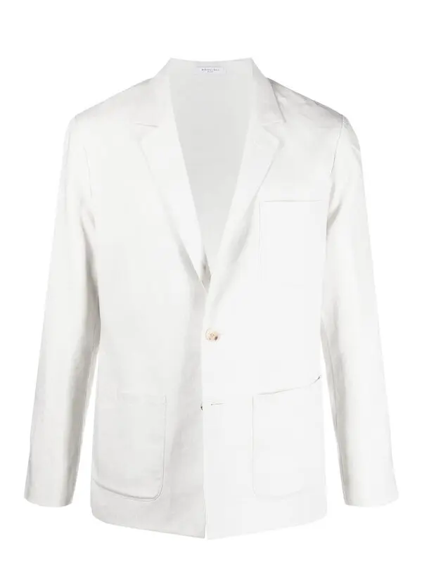 Boglioli Single-breasted Linen Blazer - White
