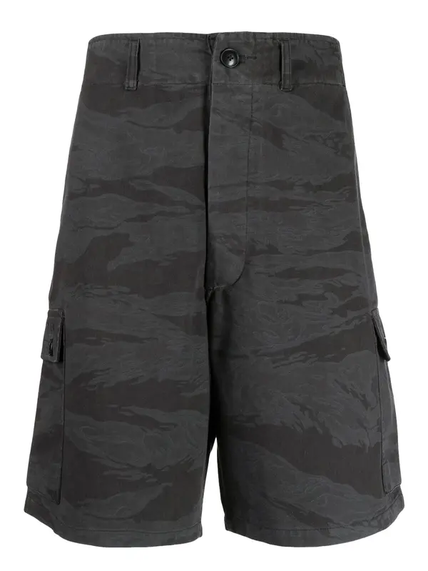 MAHARISHI Camouflage-print Cargo Shorts - Black