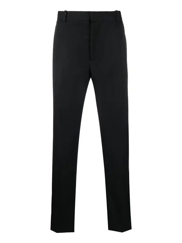 Alexander McQueen Silk Side Panel Trousers - Black
