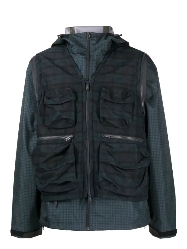 UNDERCOVERISM Check-pattern Zip-fastening Jacket - Green