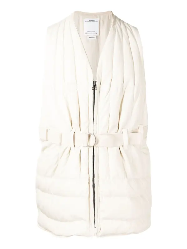 Visvim Belted Padded Gilet - White