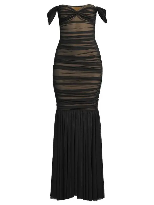 Norma Kamali Walter Fishtail Gown - Black