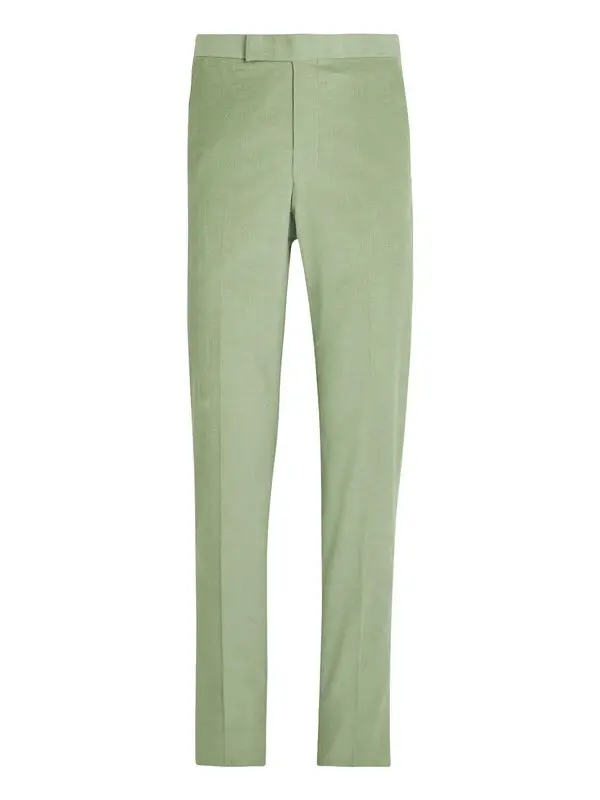 Richard James Straight-leg Cotton-needlecord Suit Trousers - Green
