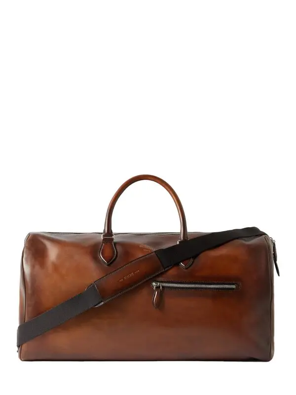 Berluti Venezia Leather Duffle Bag - Brown