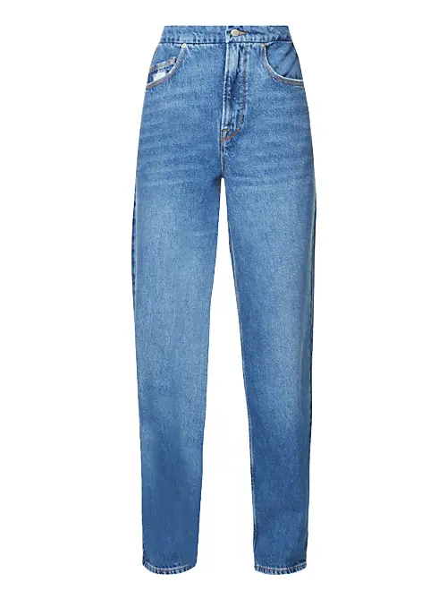 Good American Good '90s Straight-leg High-rise Denim Jeans - Blue541