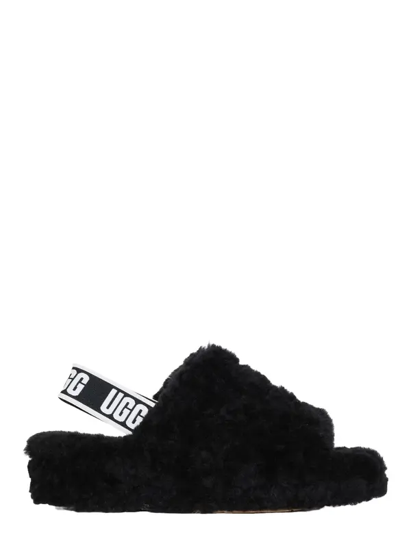 UGG Fluff Yeah Flatform Slippers - Black