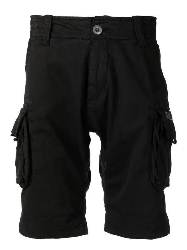 Alpha Industries Knee-length Cargo Shorts - Black