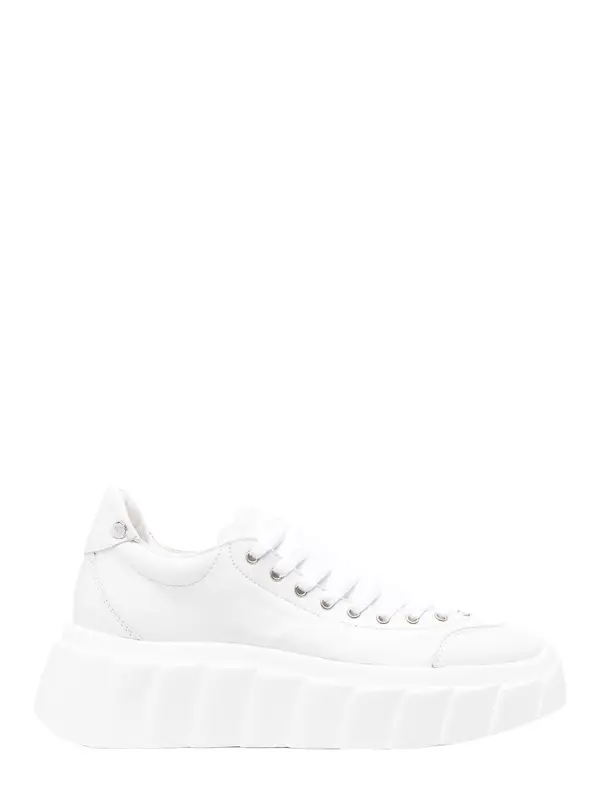Agl Blondie Ties Leather Sneakers - White