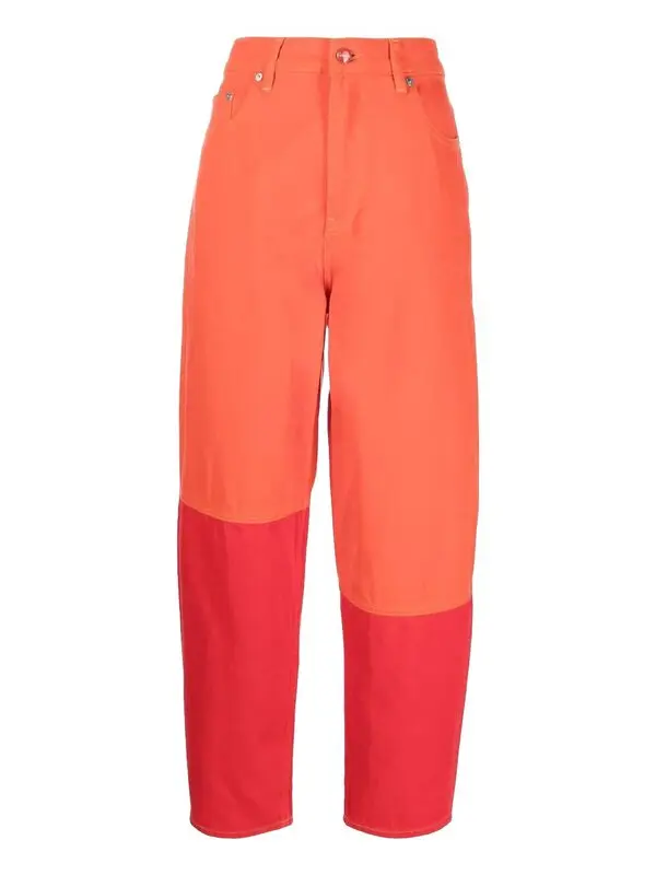 GANNI Stary Colour-block Jeans - Orange