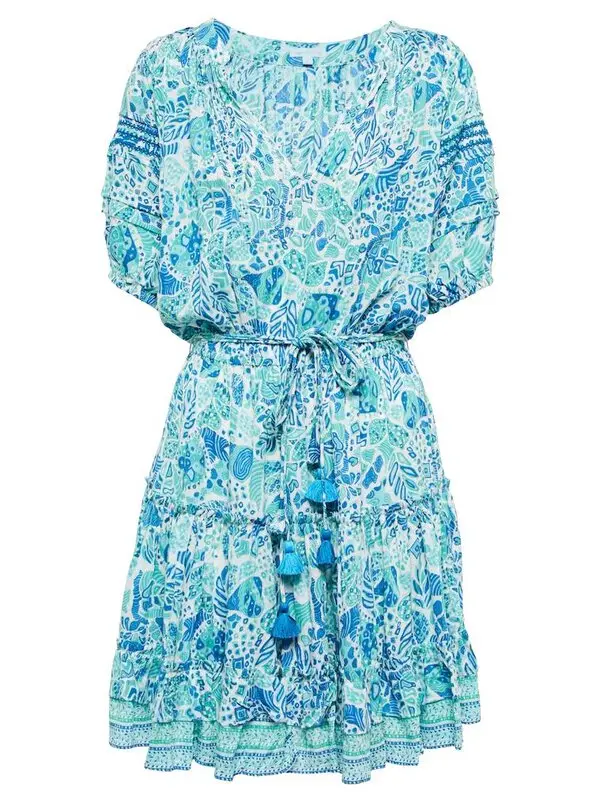 Poupette St Barth Bona Printed Minidress - Blue