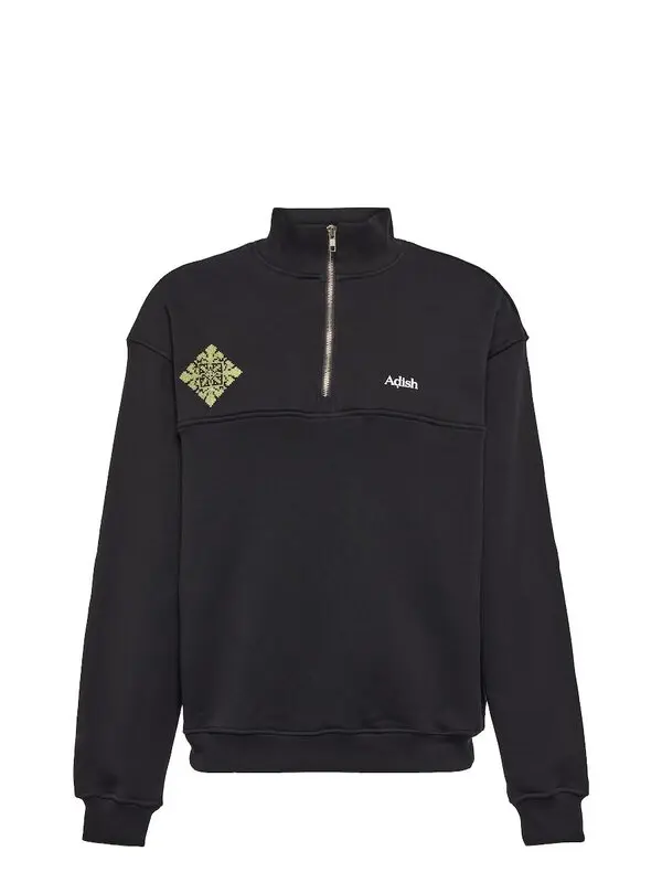 ADISH Logo Cotton Jersey Sweatshirt - Black