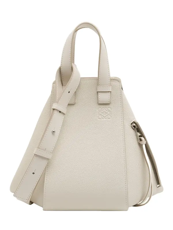 Loewe Hammock Small Leather Crossbody Bag - Soft White