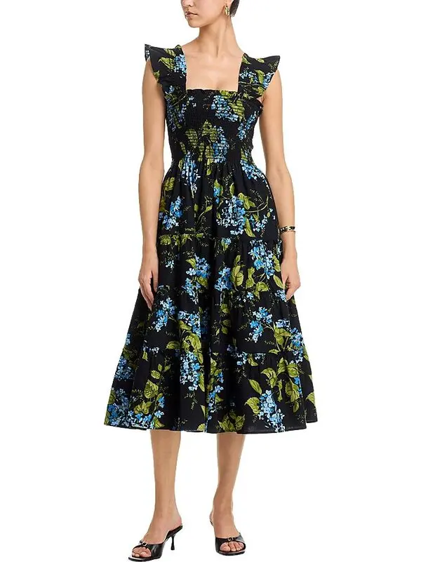 Aqua Calypso Tiered Smocked Dress Exclusive - Black Multi