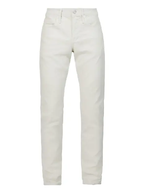 FRAME L'homme Slim-fit Stretch-woven Trousers - Milk Beige