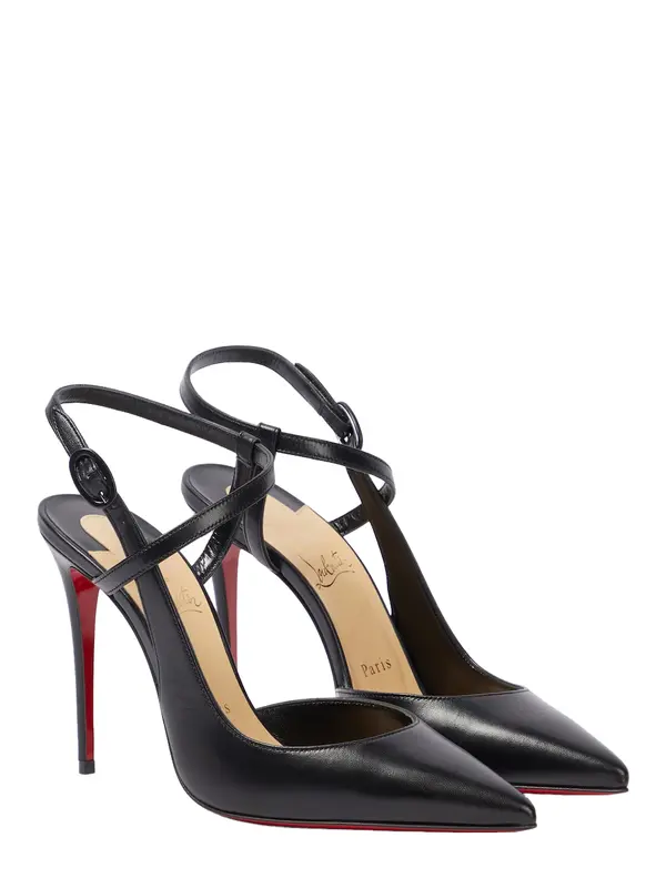 CHRISTIAN LOUBOUTIN Jenlove 100 Leather Slingback Pumps - Black