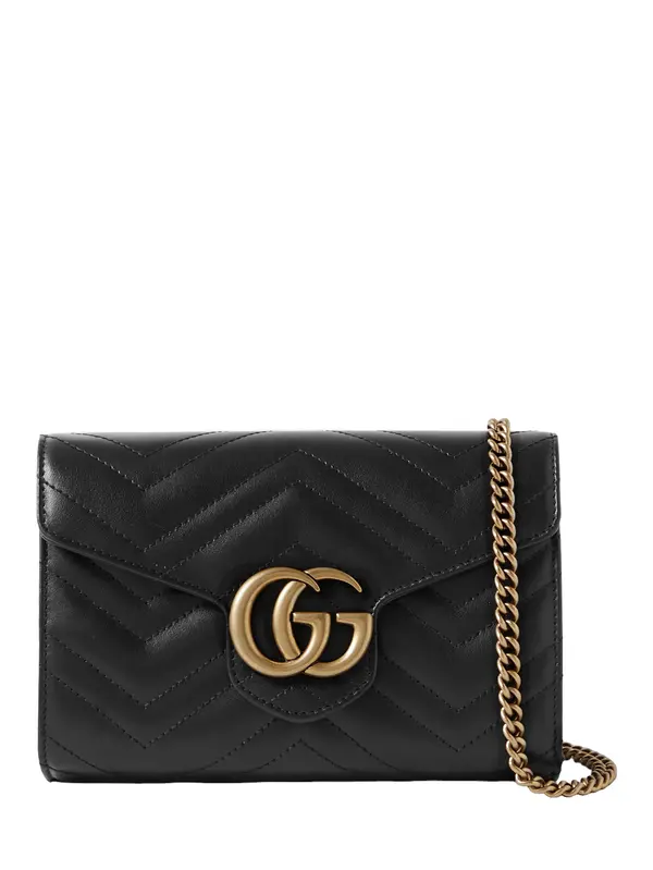 Gucci Gg Marmont Quilted Leather Shoulder Bag - Black