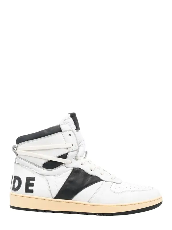 Rhude Colour-block High-top Sneakers - White