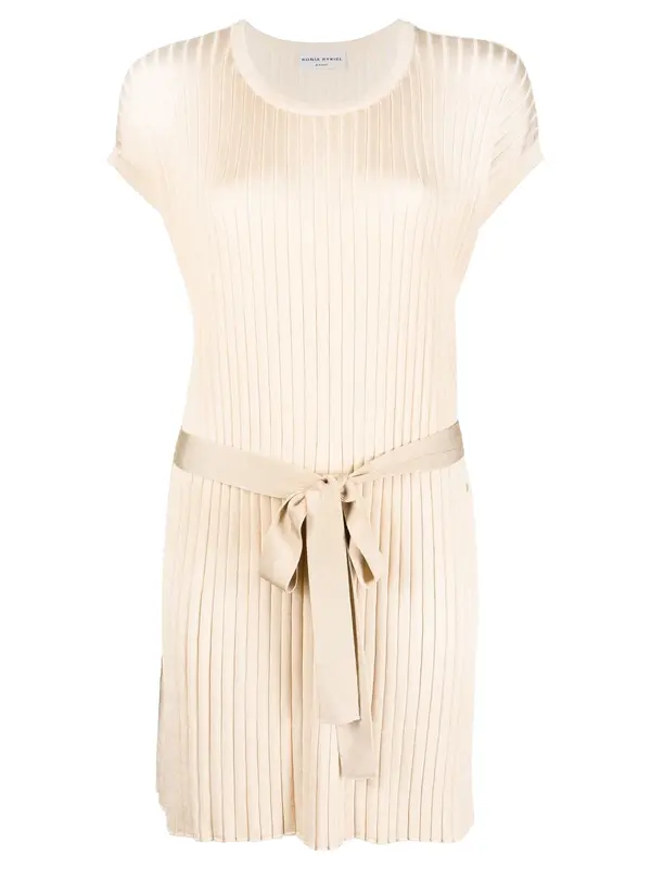 Sonia Rykiel Paris Round Neck Day Dress - Neutrals