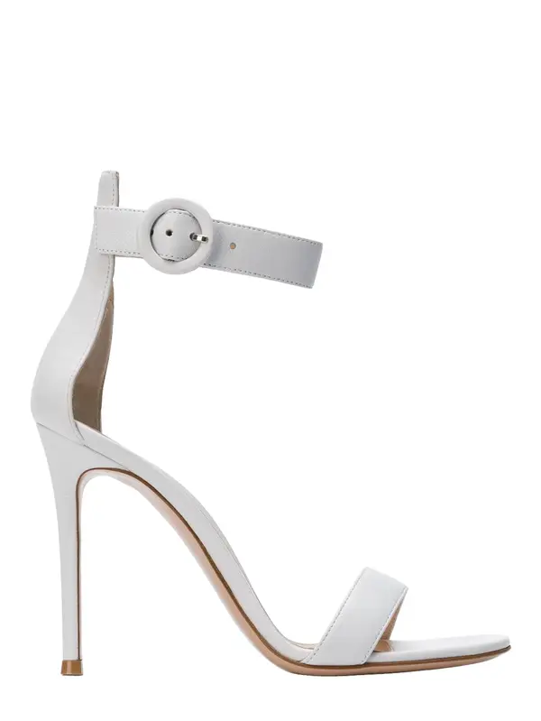 GIANVITO ROSSI Portofino Leather Sandals - White