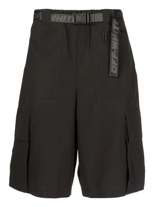 Off-White Industrial Belt Track Shorts - Black
