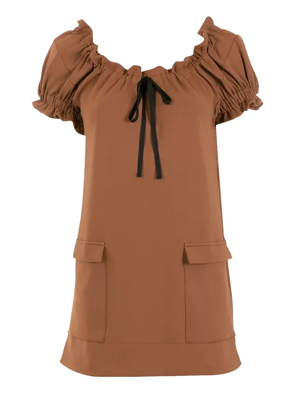 GLORIA COELHO Ruffled Blouse - Brown