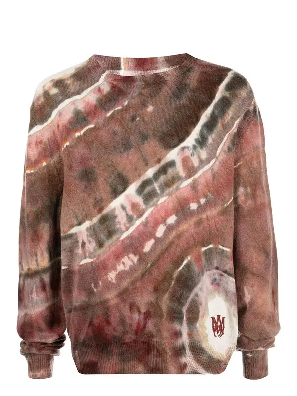 Amiri Tie-dye Cashmere Sweater - Red