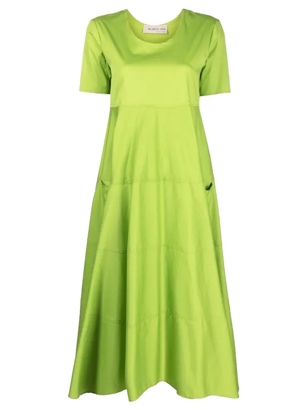 BLANCA VITA Flared T-shirt Dress - Green