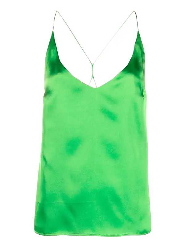 BLANCA VITA Satin Camisole - Green
