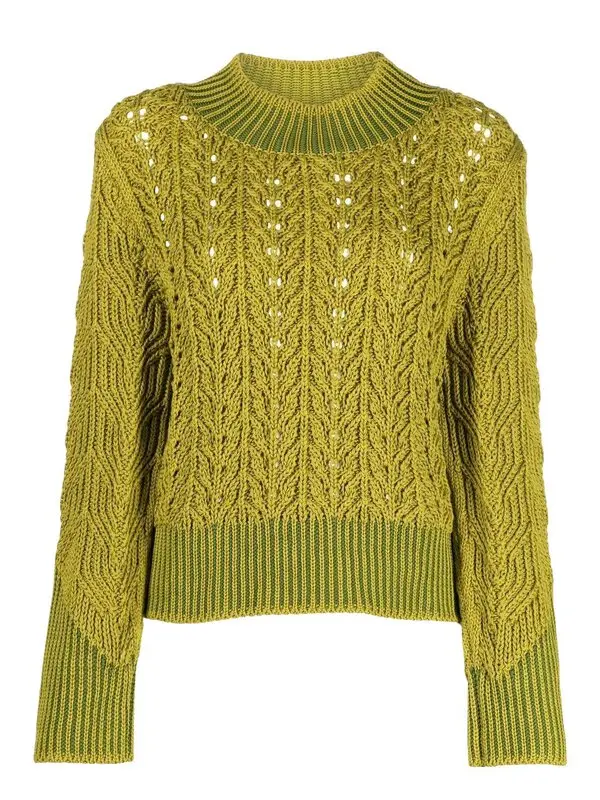 Paula Canovas Del Vas Cable-knit Jumper - Green