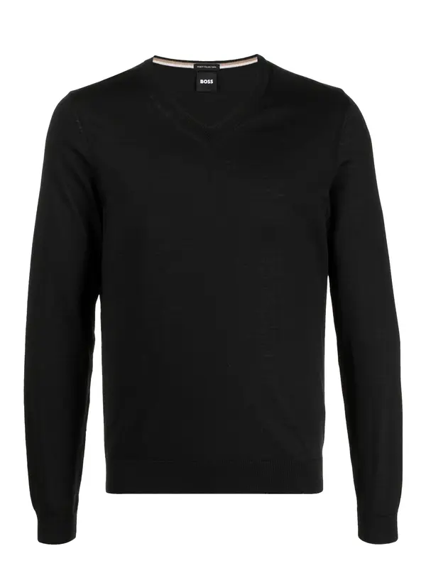 Hugo Boss V-neck Jumper - Black