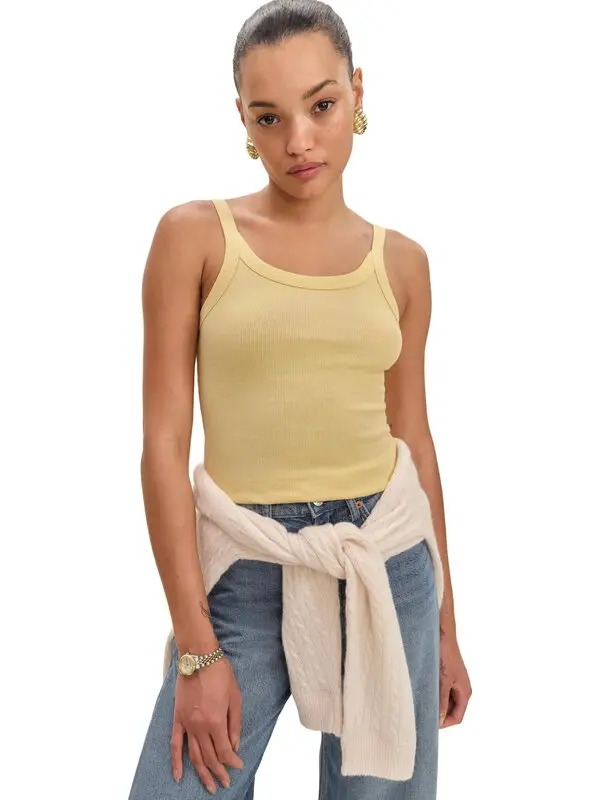 REFORMATION Calie Tank Top - Yellow