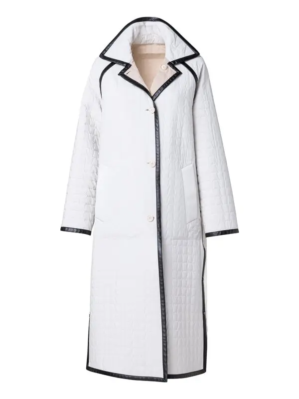 Akris Kevin Lerit Reversible Quilted Taffeta Coat - Black,white