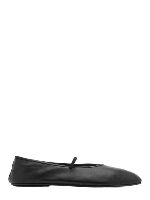 THE ROW Leather Ballet Flats - Black
