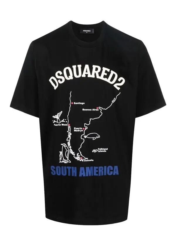 Dsquared2 Logo-print Short-sleeve T-shirt - Black