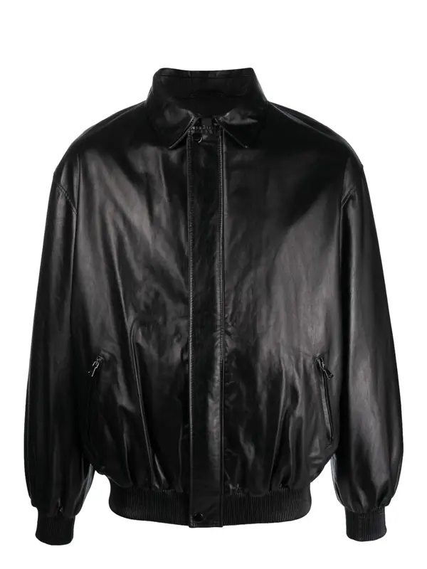 MANOKHI Biker Bomber Jacket - Black