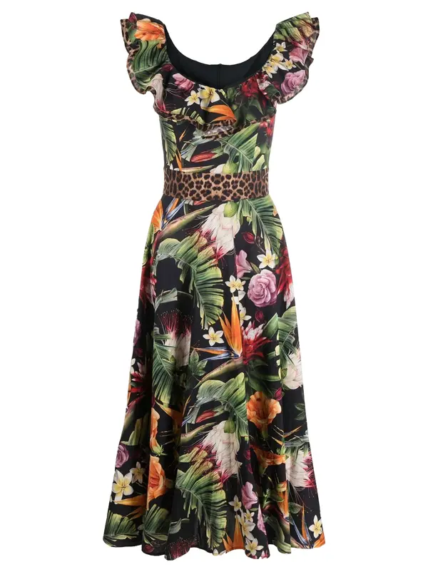 Philipp Plein Floral-print Maxi Dress - Black