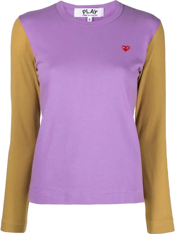 Play Comme Des Garcon Two-tone Sweater - Purple