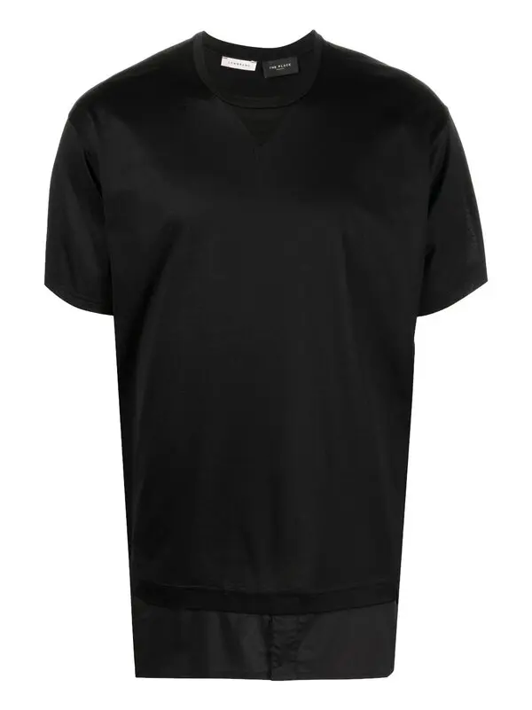 LOW BRAND Logo-patch Layered T-shirt - Black