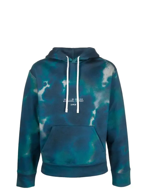 OAMC Tie-dye Cotton Hoodie - Blue