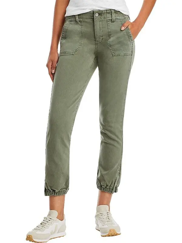 Paige Mayslie Cropped Jogger Pants - Vintage Ivy Green