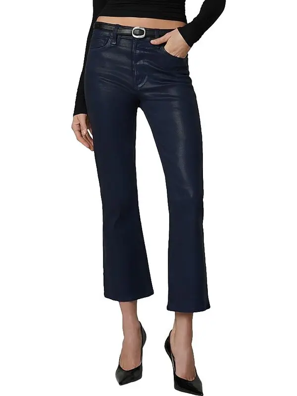 Joe's Jeans The Callie Coated High Rise Cropped Bootcut Jeans - Navy