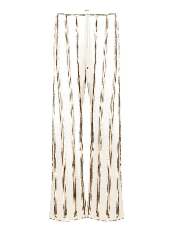 Amiri Flared Striped Track Pants - Neutrals