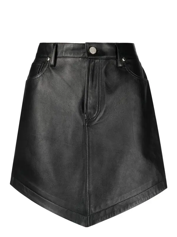 Alexandre Vauthier High-waist Leather Mini Skirt - Black
